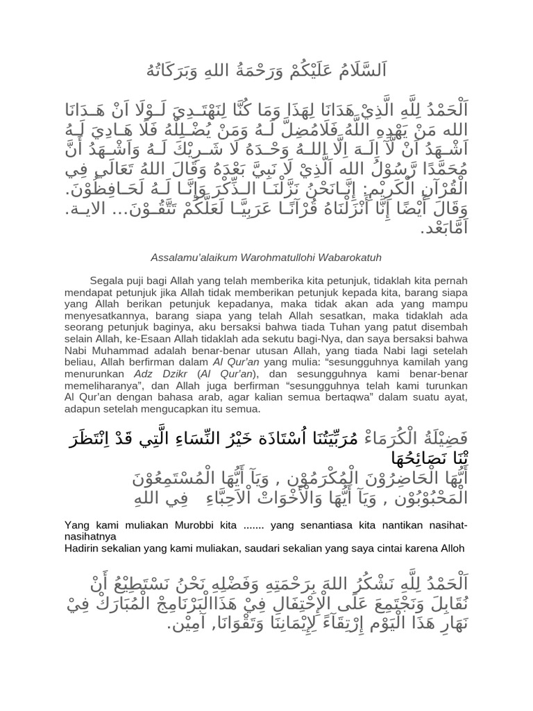 MC Bahasa Arab OK | PDF