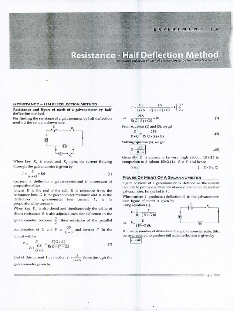 Half Deflection Method Sardana | PDF | Metrology | Materials Science