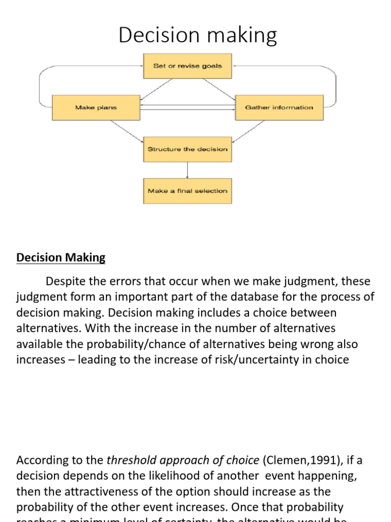 Week 12_Decision Making | PDF | Decision Theory | Utility