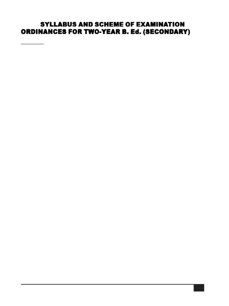 3 (a) B.Ed Syllabus | PDF | Learning | Second Language