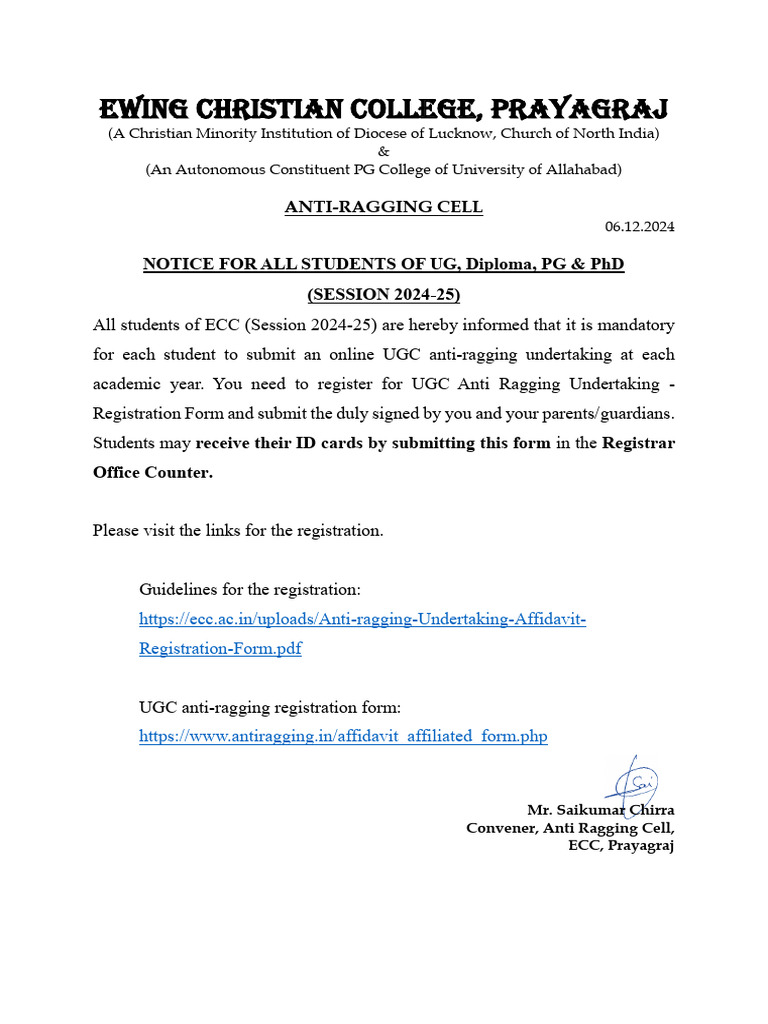 A. Notice For All Students-1 - Gs0rhj | PDF