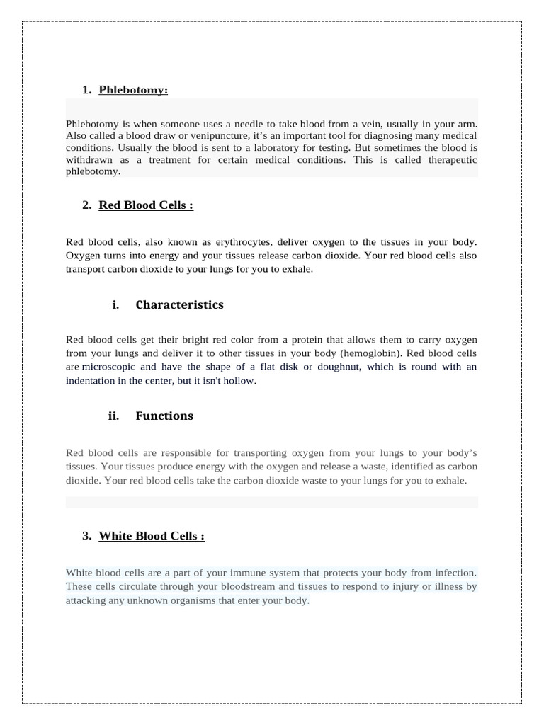 Blood Components and Their Functions | PDF | Blood Cell | White Blood Cell