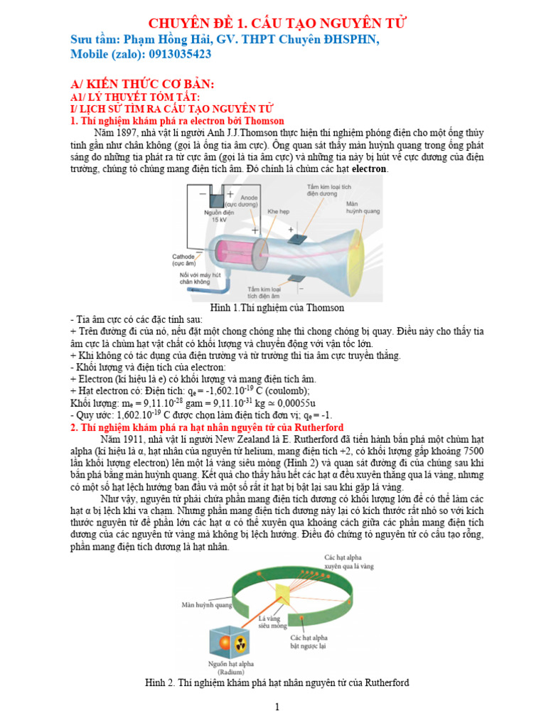 Chuyen de Cau Tao Nguyen Tu | PDF