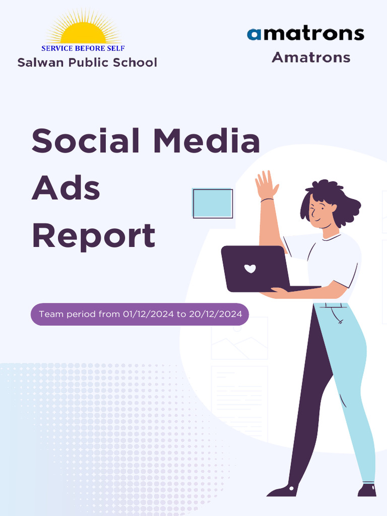 Purple Simple Social Media Monthly Report | PDF | Data Processing ...