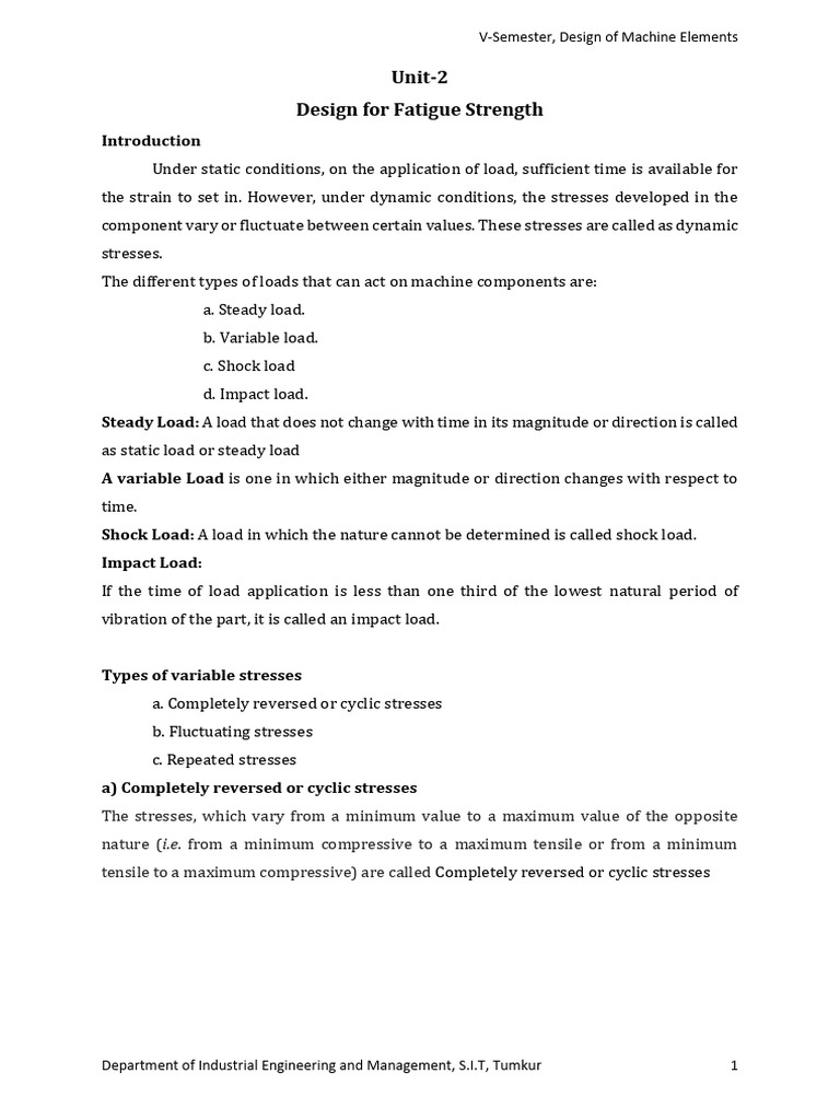 Design For Fatigue Strength | PDF | Strength Of Materials | Fatigue ...