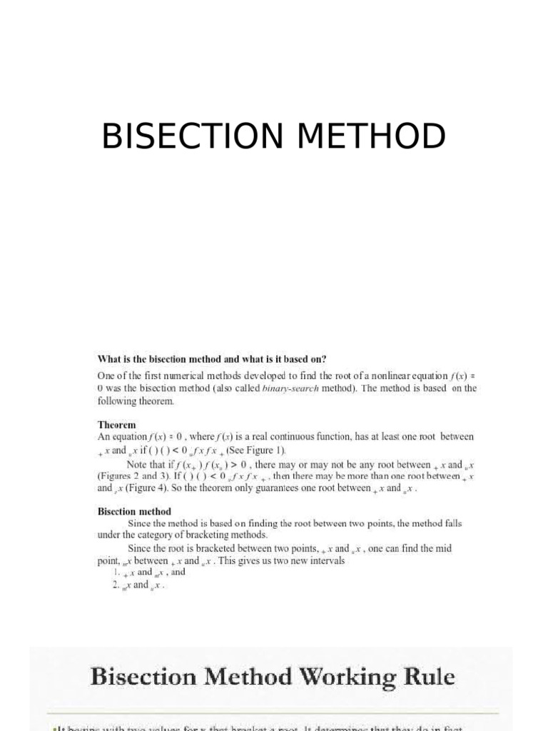 Bisection Method | PDF