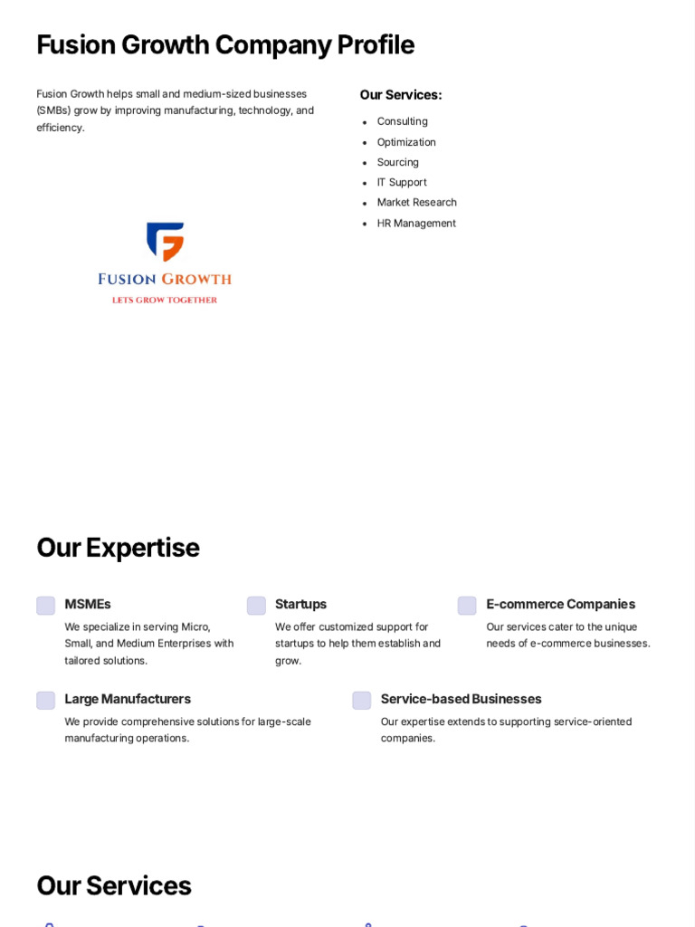 Fusion Growth Company Profile | PDF | Employee Retention | Human Resources