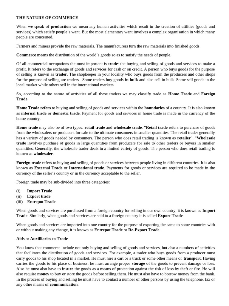 Understanding Commerce Basics | PDF | Commerce | Retail