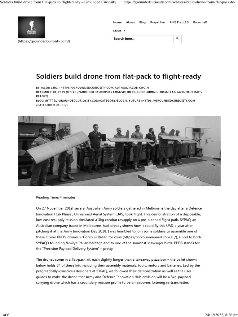 SYPAQ Corvo PPDS Drones - Cardboard Drones Developed For The Austalian ...