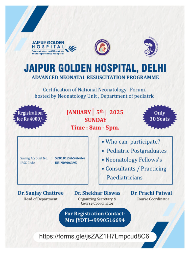 Advanced Neonatal Resuscitation Programme-1 | PDF