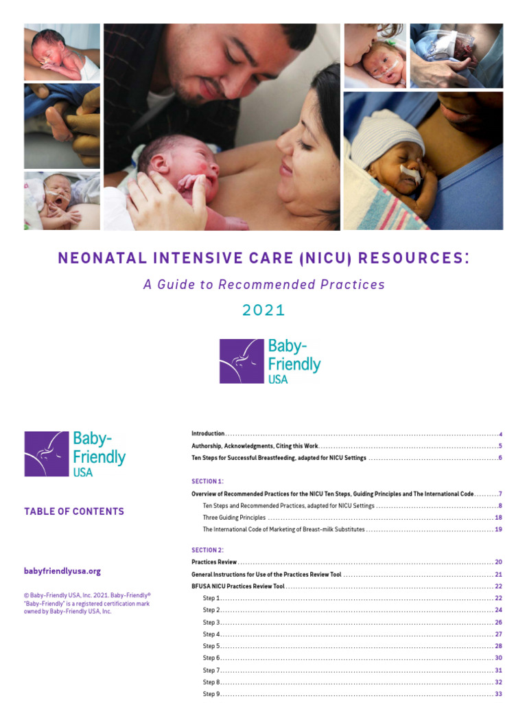 Bfusa Nicu Resources | PDF | Breastfeeding | Neonatal Intensive Care Unit