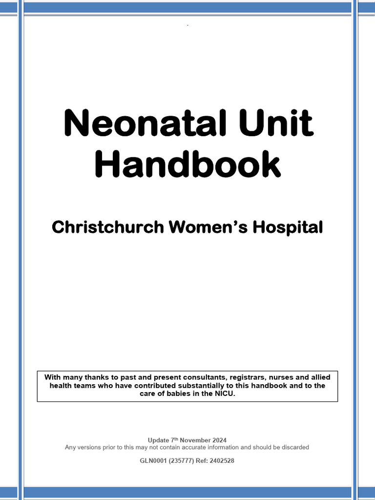 Neonatal Handbook | PDF | Childbirth | Neonatal Intensive Care Unit