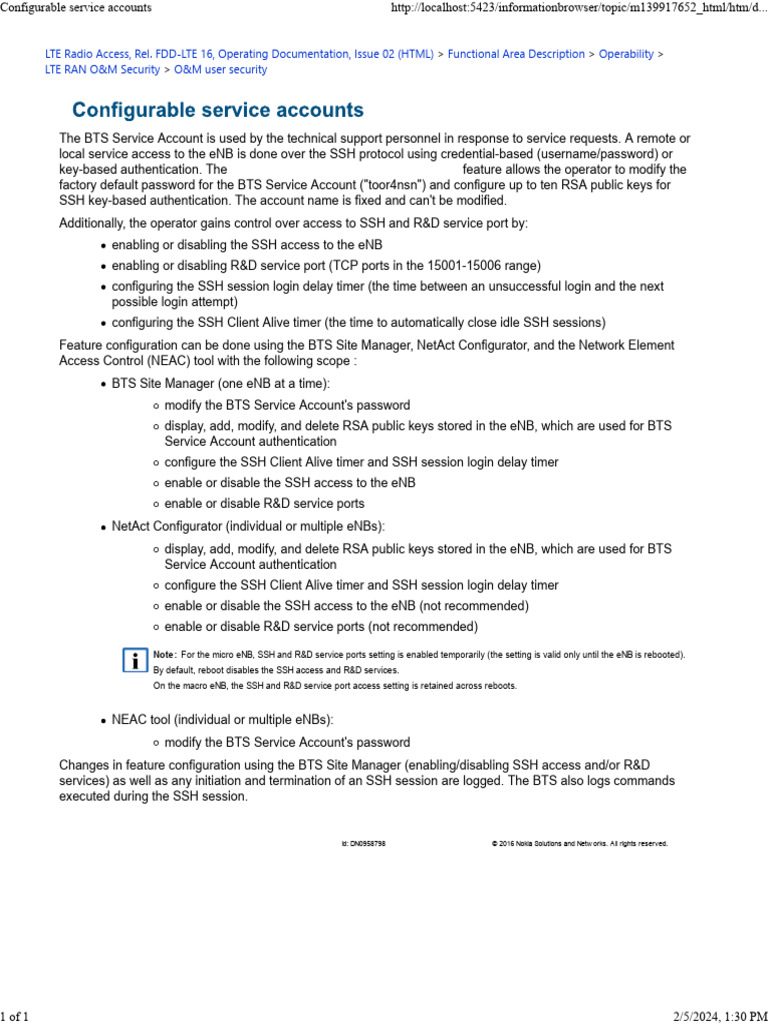 Configurable Service Accounts | PDF | Secure Shell | Cyberwarfare