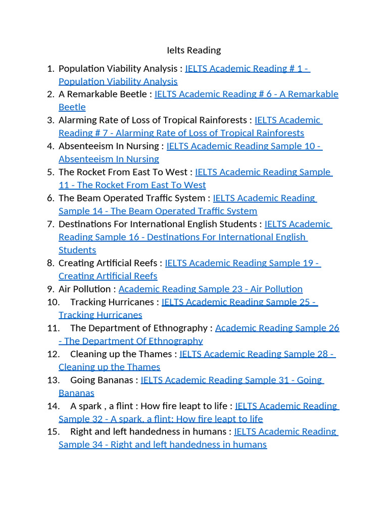 Ielts Reading | PDF