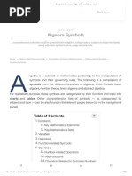 Symbols in Algebra | PDF