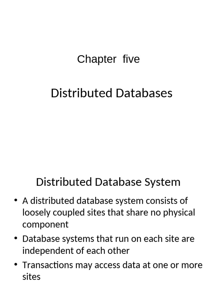5 Chapter Five | PDF | Databases | Replication (Computing)