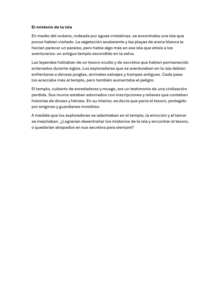 El Misterio de La Isla | PDF