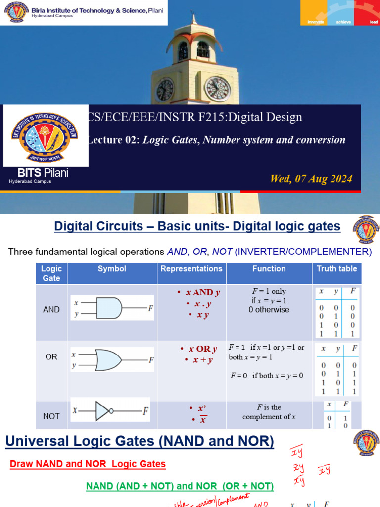 Numbersystem and Conversion - New | PDF | Logic Gate | Computer Engineering