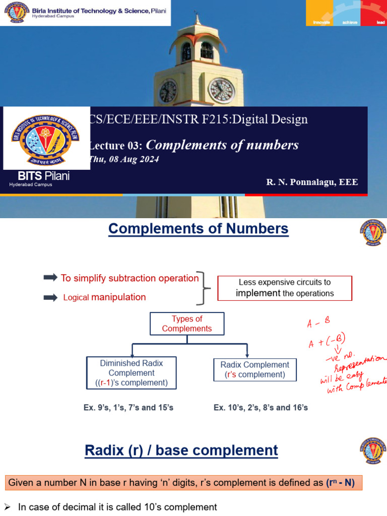 Complements of numbers | PDF | Arithmetic | Computer Engineering