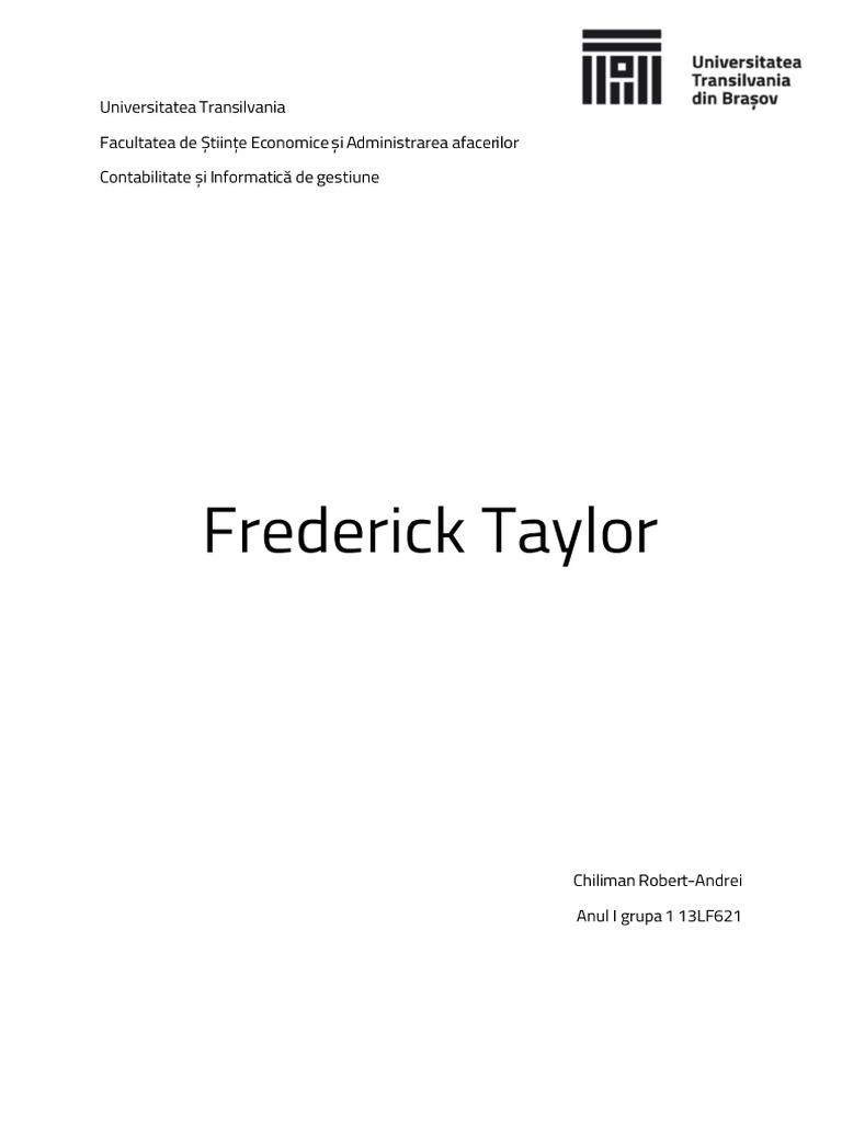 Frederick Taylor | PDF