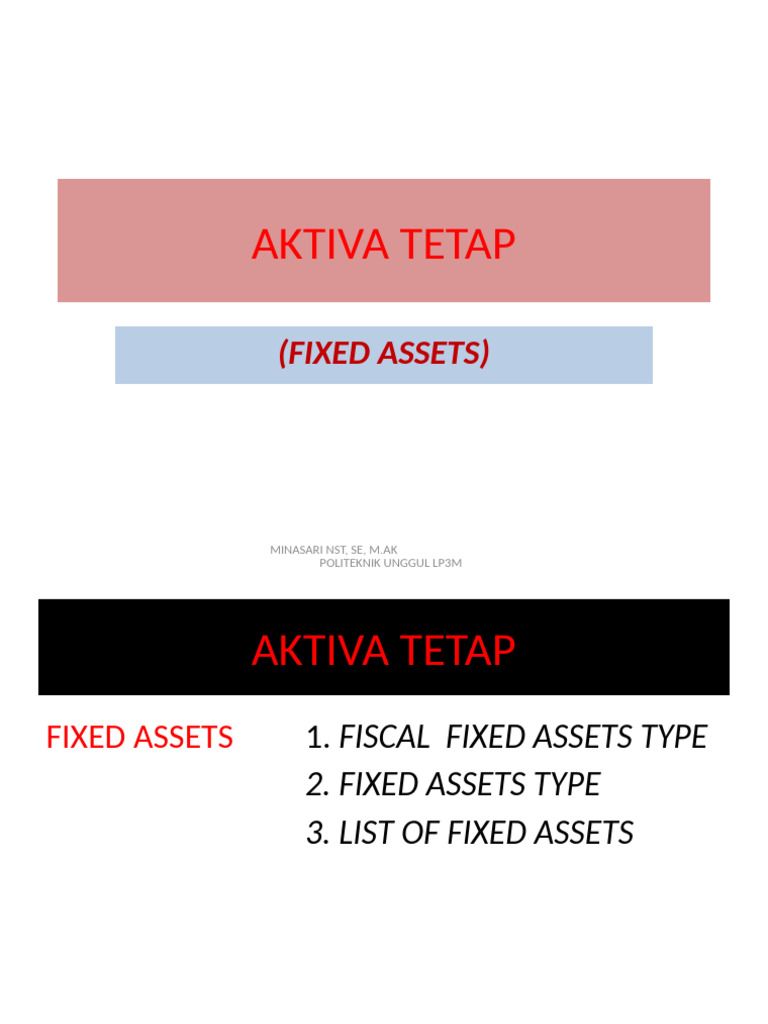 6.AKTIVA TETAP | PDF