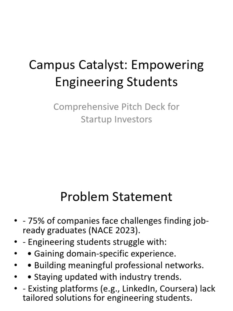 Campus Catalyst | PDF | Mentorship | Linked In