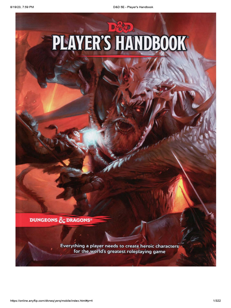 D&D 5E - Player's Handbook | PDF