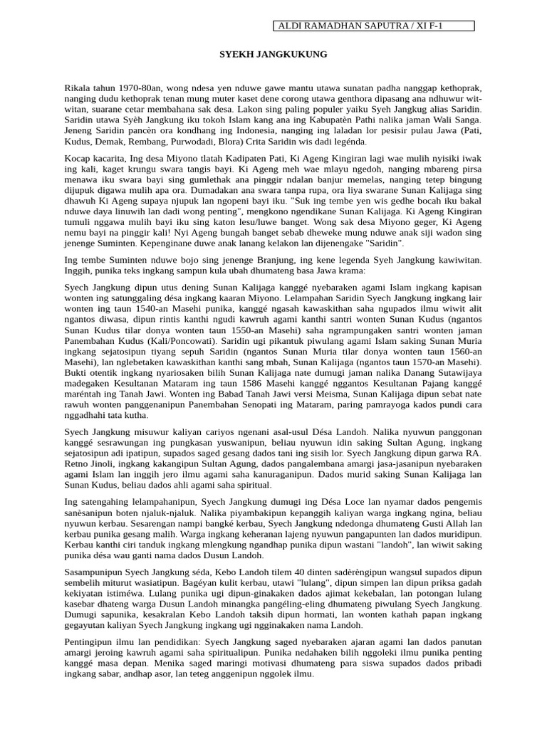 ALDI RAMADHAN SAPUTRA Lomba Bulan Bahasa | PDF