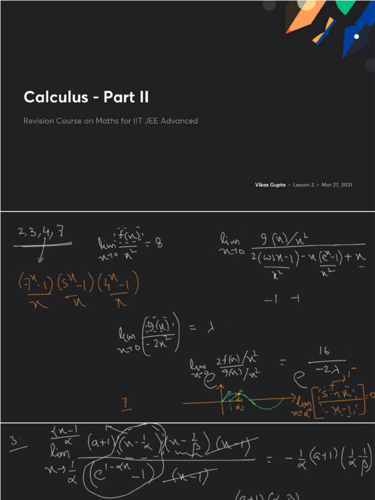 Calculus Part II With Anno | PDF