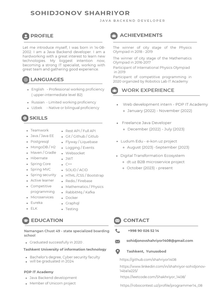 Shahriyor_Sohidjonov (5) | PDF | Computing | Software Engineering