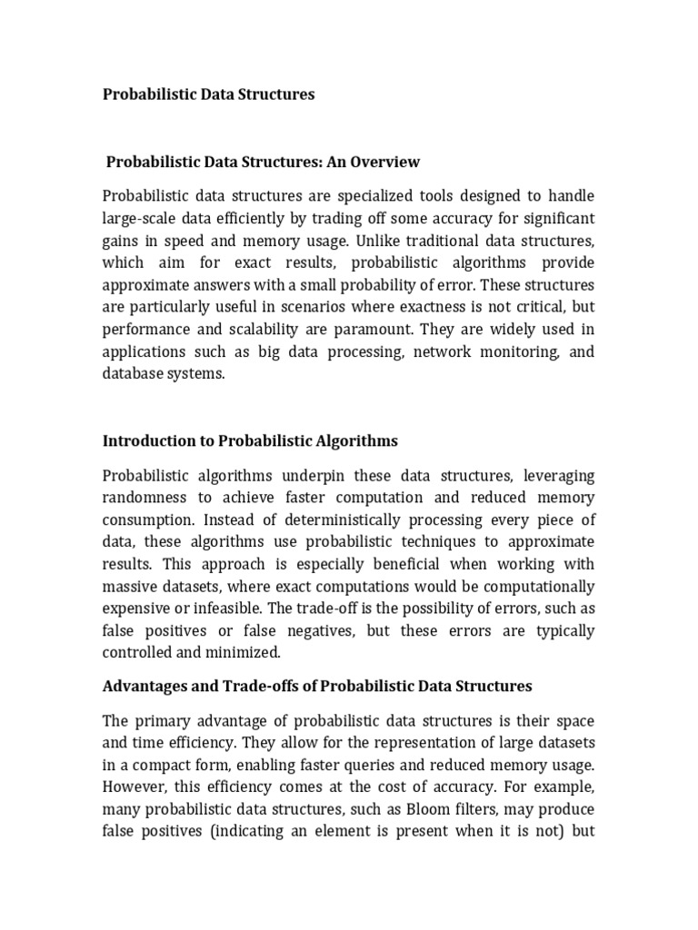Probabilistic Data Structures Guide | PDF | Computer Data | Computer Programming