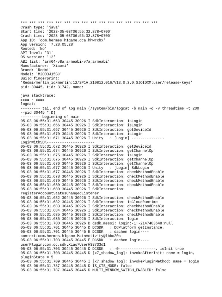 Catchlogs - 2023-05-03 at 06-55-32 - 7.28.0 - .Java | PDF | Zip (File Format) | Operating System ...