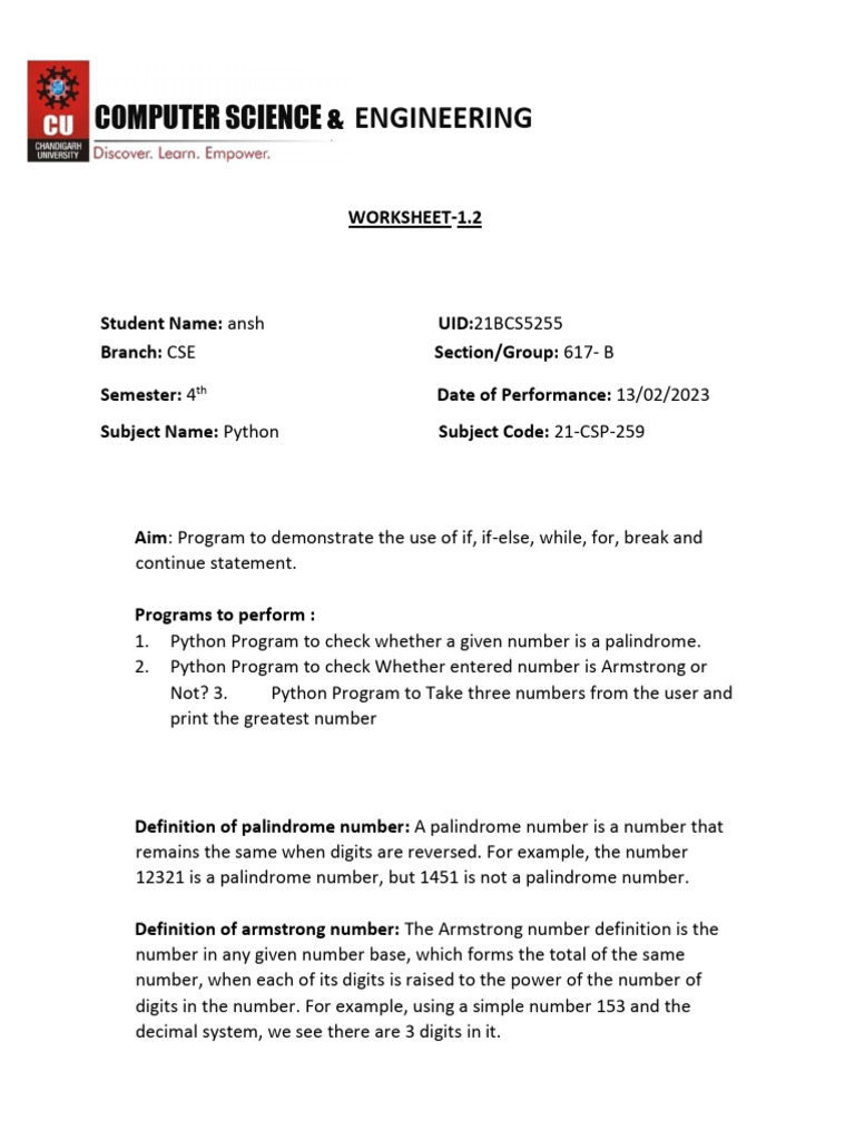 Worksheet 1.2 smriti | PDF | Computer Science | Software Development