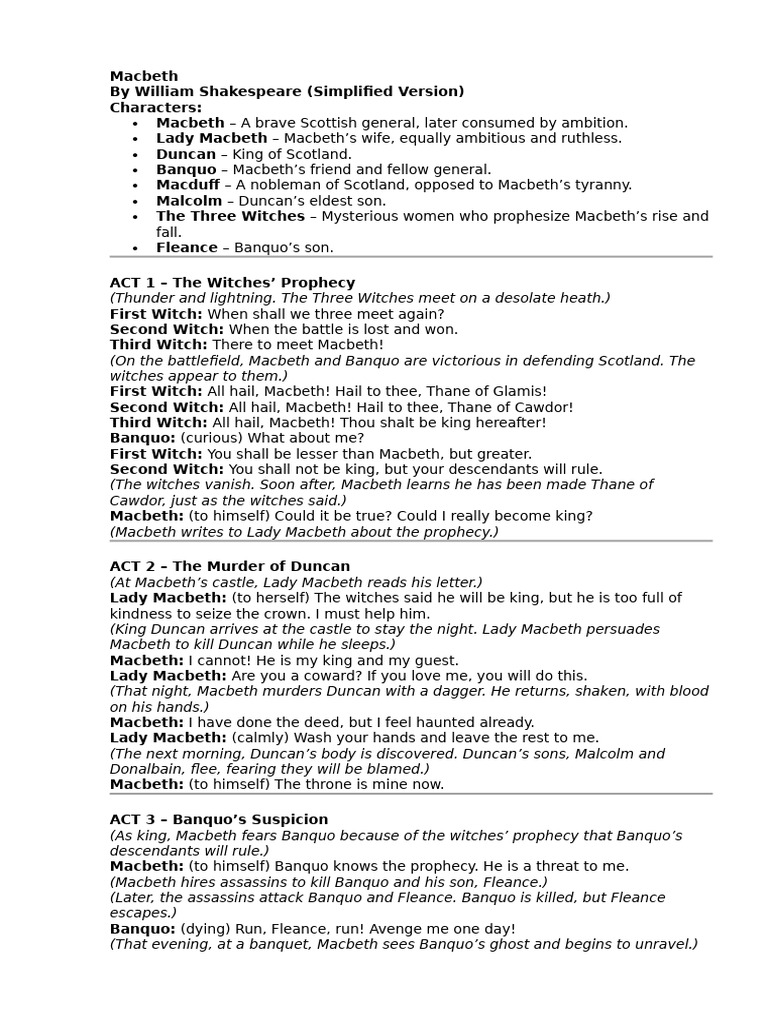 Macbeth | PDF | Macbeth | Shakespearean Tragedies