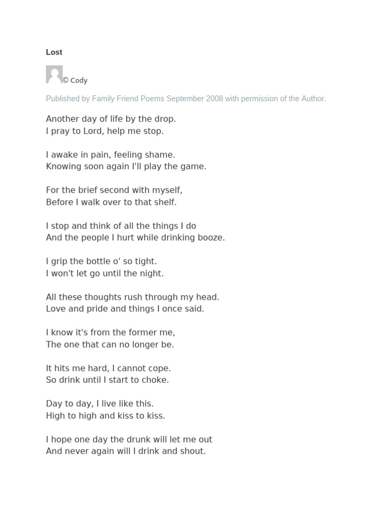 Alcoholic Poem | PDF