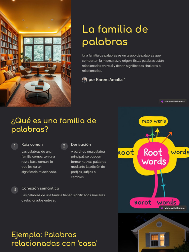 Familias de palabras: ejemplos y conceptos | PDF