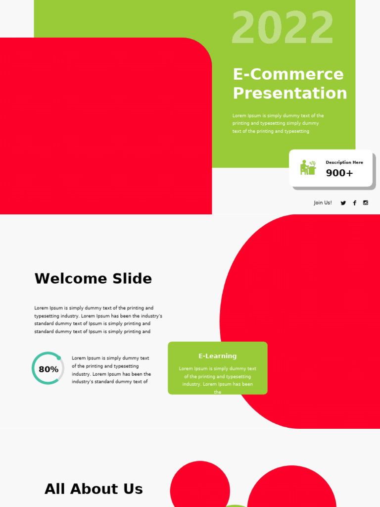 E-Commerce Business Presentation | PDF | Communication Design