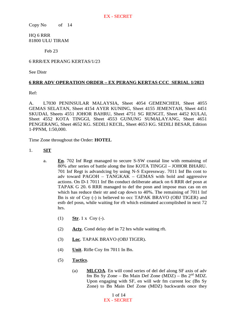 6 RRR Co Opo Adv XPK CCC 1-23 | PDF | Military Science