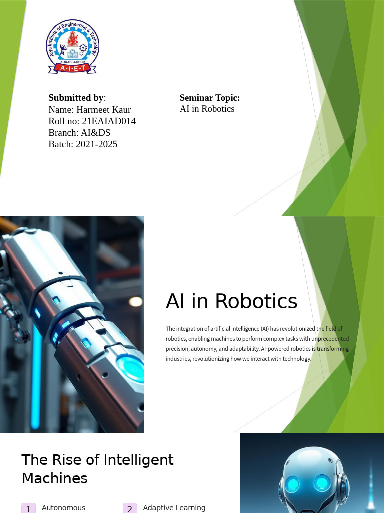 AI-in-Robotics | PDF | Robotics | Artificial Intelligence
