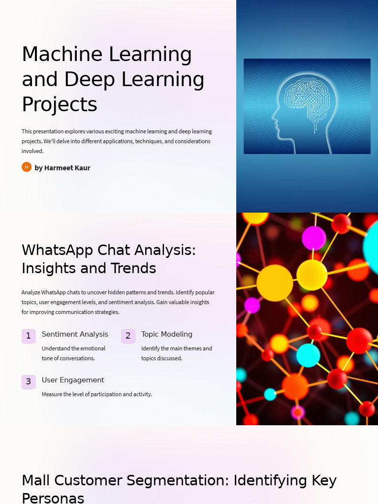 Machine Learning and Deep Learning Projects | PDF | Machine Learning | Deep Learning