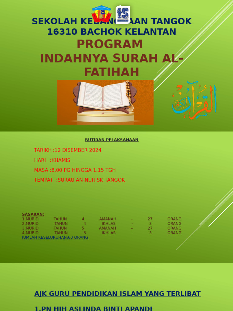 Program Tahsin Surah Al-Fatihah | PDF