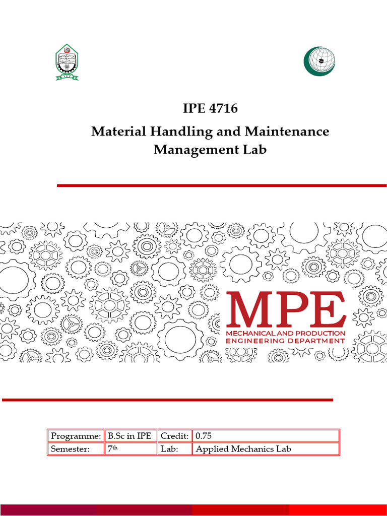 Ipe 4716 Material Handling & Maintenance I Experiment 01 (06092024) | PDF | Programmable Logic ...