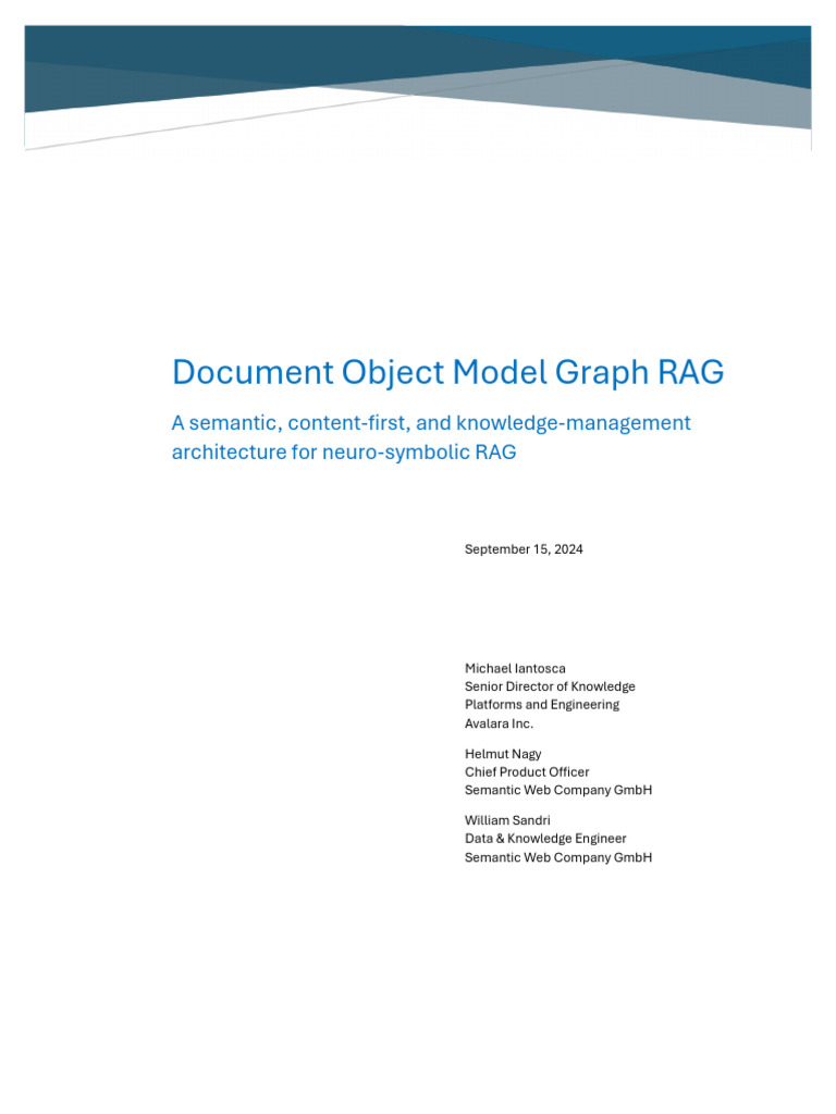 The DOM GraphRAG Project | PDF | Resource Description Framework | Databases