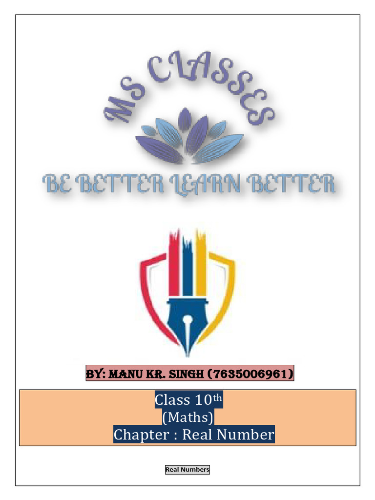 Chapter 1 Real number. | PDF | Numbers | Real Number