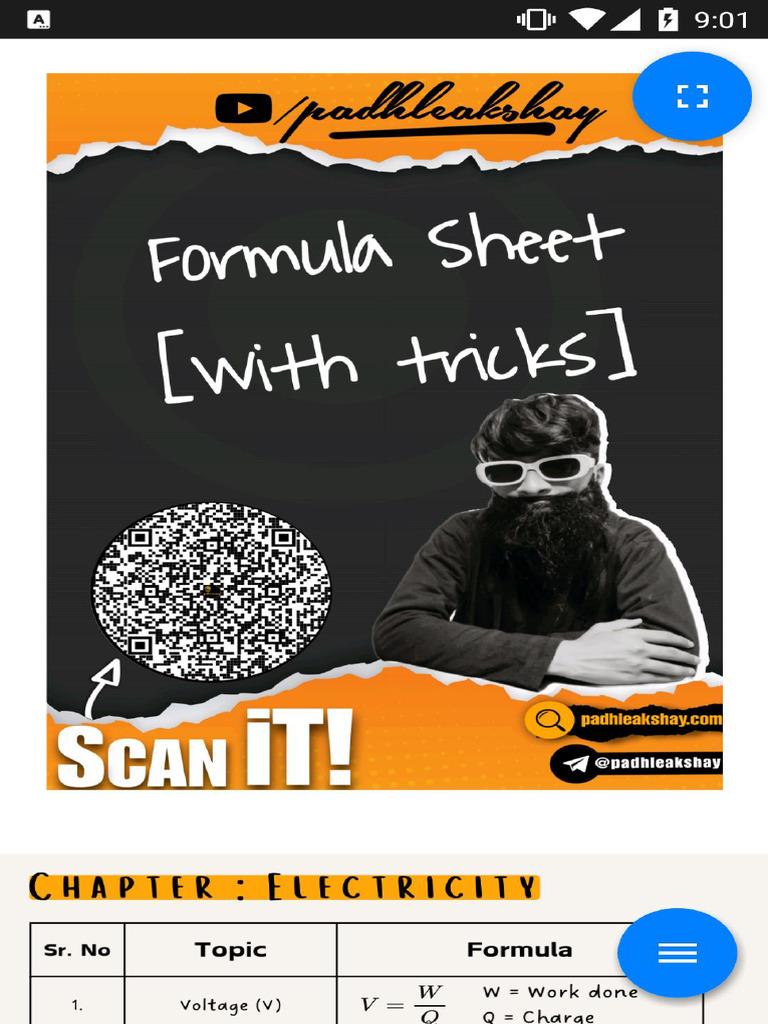 Cheat Sheet Phy | PDF