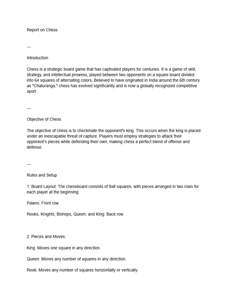 Untitled document | PDF | Chess | Chess Strategy