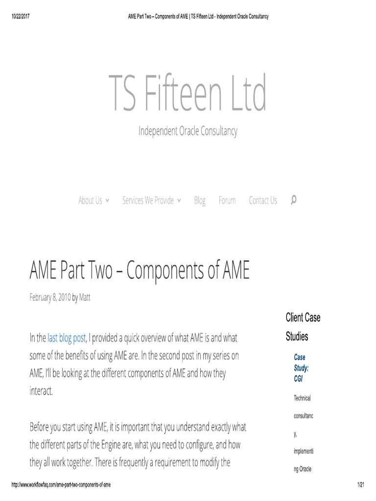 AME Part Two - Components of AME - TS F.. | PDF
