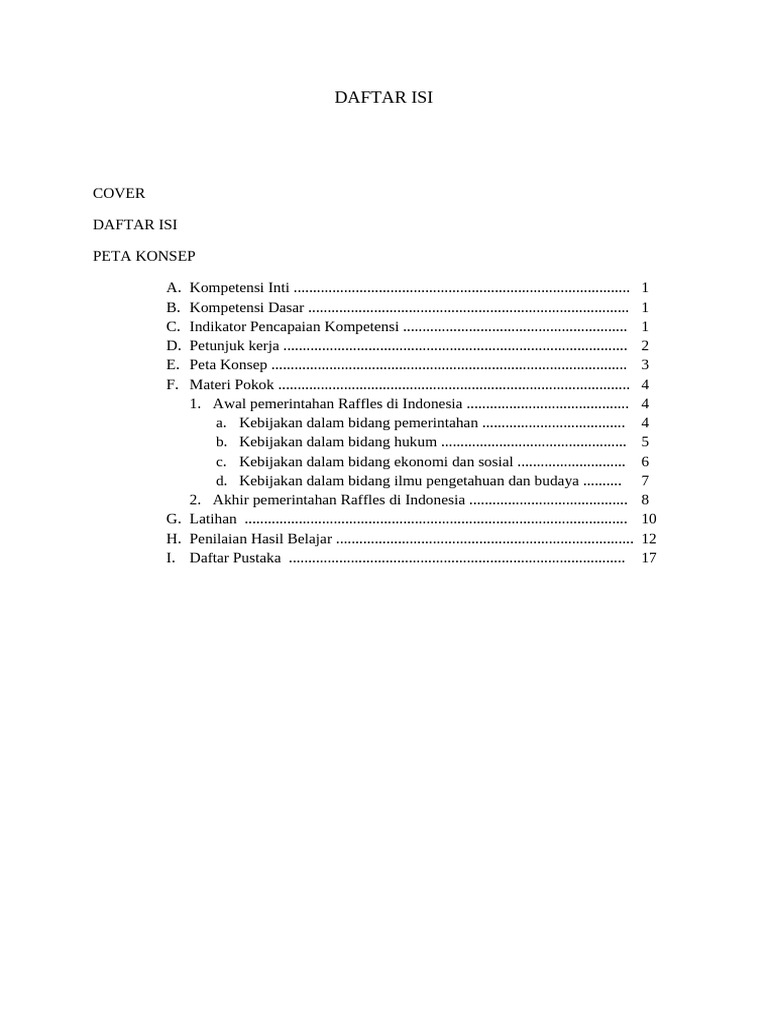 Daftar Isi LKS II | PDF