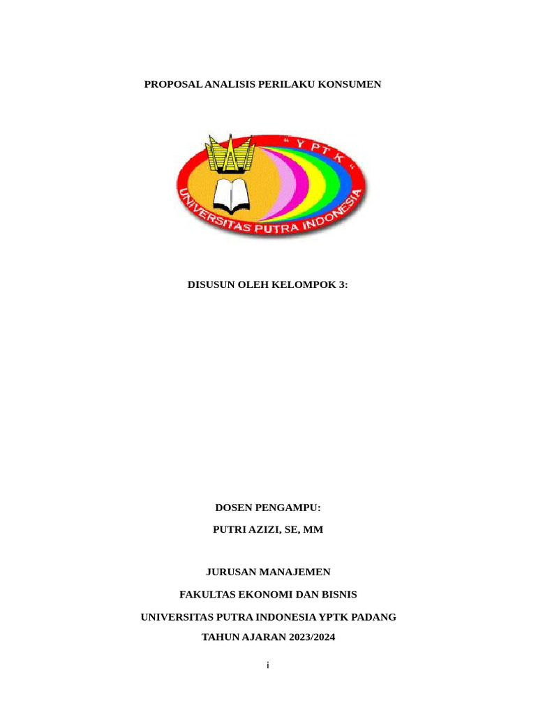 PROPOSAL M.PEMASARAN KELOMPOK 3. | PDF