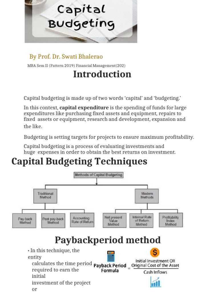 202 - PPT - Unit 5. Capital Budgeting | PDF | Net Present Value | Internal Rate Of Return